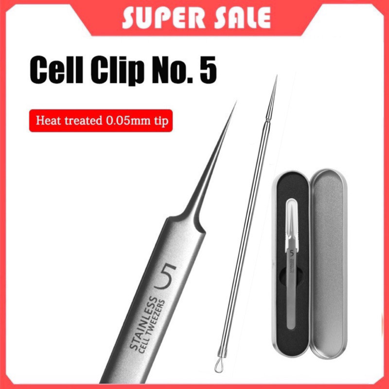 细胞夹铁盒2件套Stainless Steel Acne Clip Blackhead Removal Tool Pimples Acne ...
