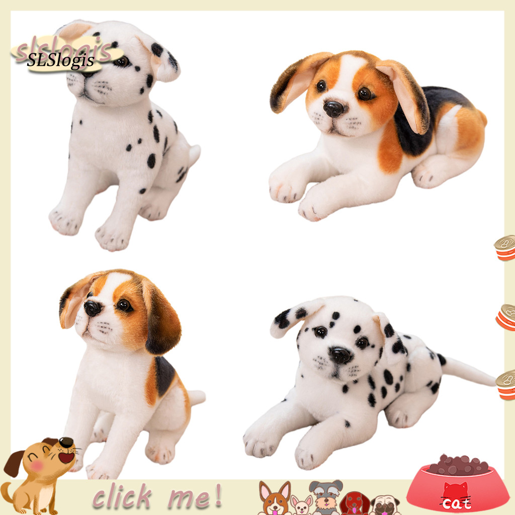 SGW_ Simulation Dog Doll 3-Postures 3D Eyes Cute Dalmatian/Beagle ...