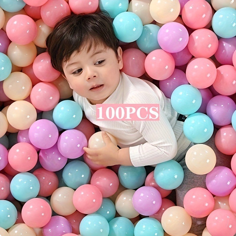 100pcs Thick Food Grade Colored Bubble Balls - Perfect for Kids' Pool ...