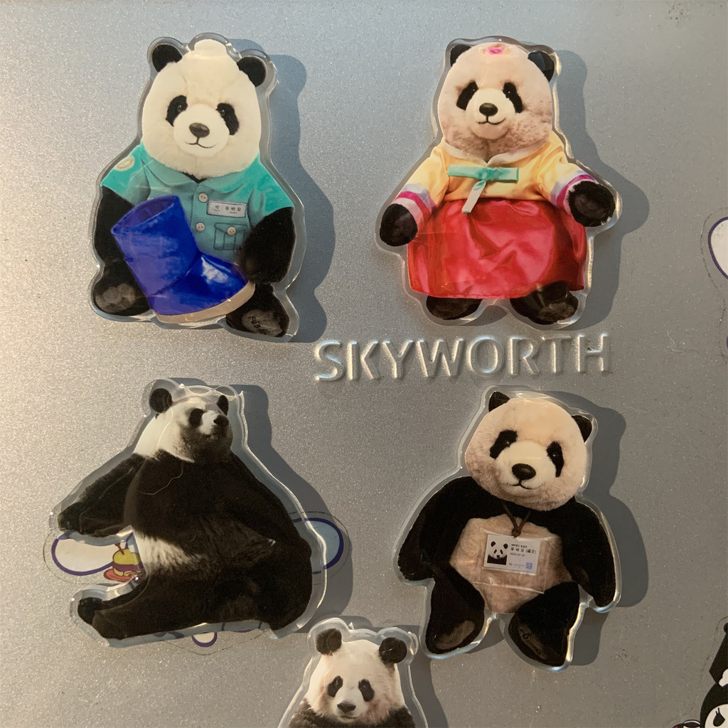 Cute Panda Fridge Magnets Cartoon FUBAO Refrigerator Magnetic Sticker ...