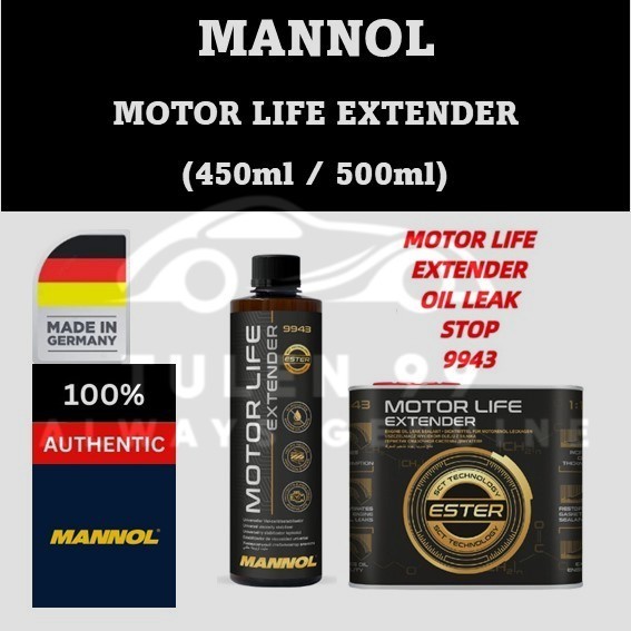 Mannol 9943 Motor Life Extender ESTER additives Oil Leak Stop 450ml ...
