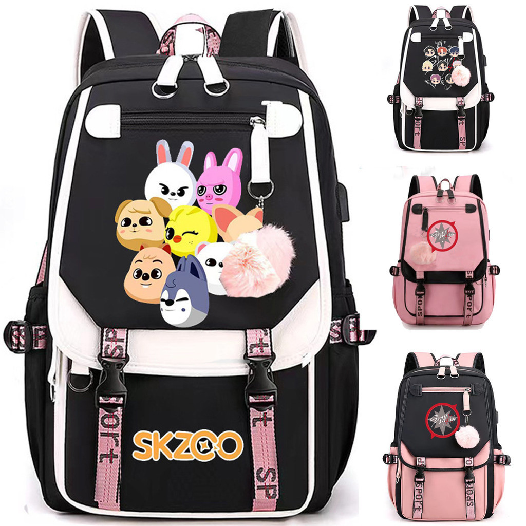 STRAY KIDS Schoolbag Students Children Girl Backpack SKZOO Women Large ...