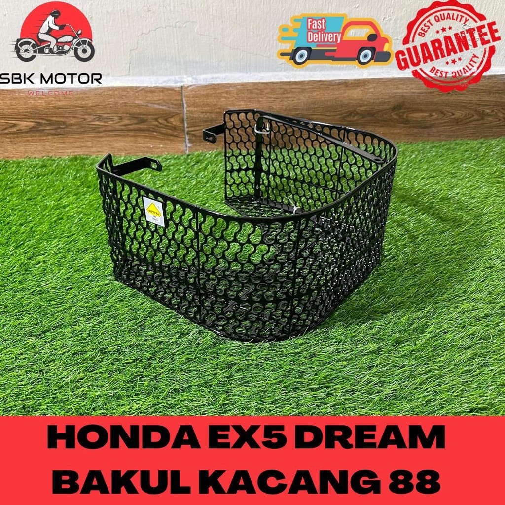 🔥【SBK MOTOR】HONDA EX5 Dream Front Basket | Bakul Kacang 88 | Hitam (Black) | 耐用宽敞 | Shopee Malaysia