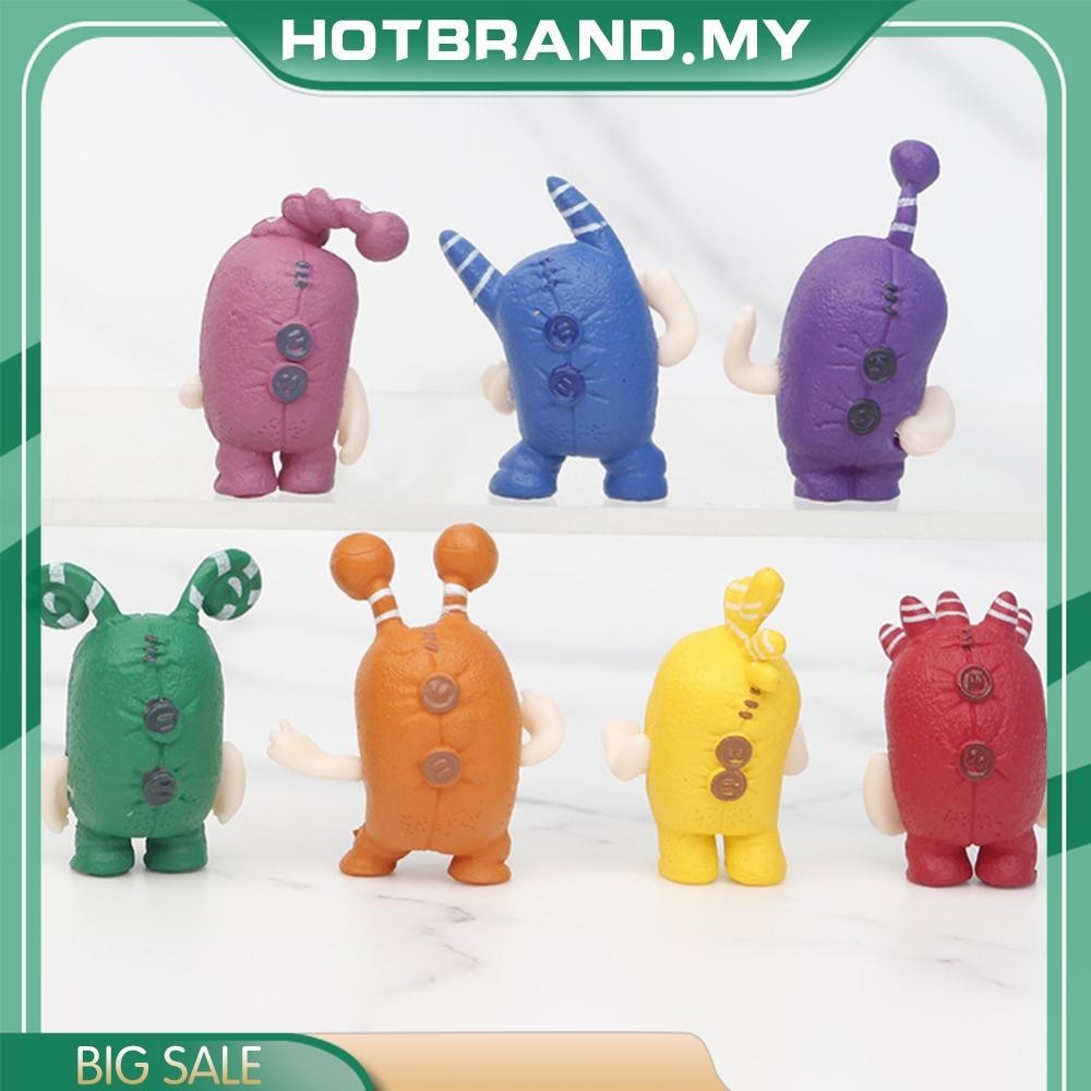 [Hotbrand.my] 7PCS/SET Mini Model Cartoon Toy Oddbods Collectible Model ...