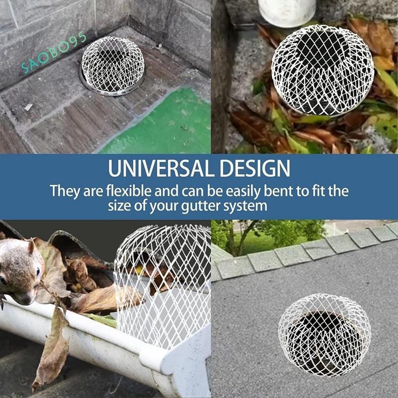 8 Pcs Gutter Guards Pipe Protectors Screen Covers Down Pipe Protectors ...