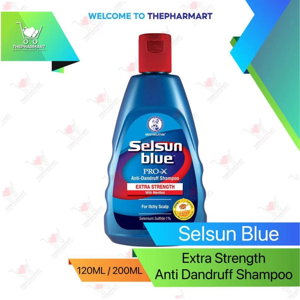 Selsun Blue Pro X Anti Dandruff Shampoo Extra Strength (120ml / 200ml ...