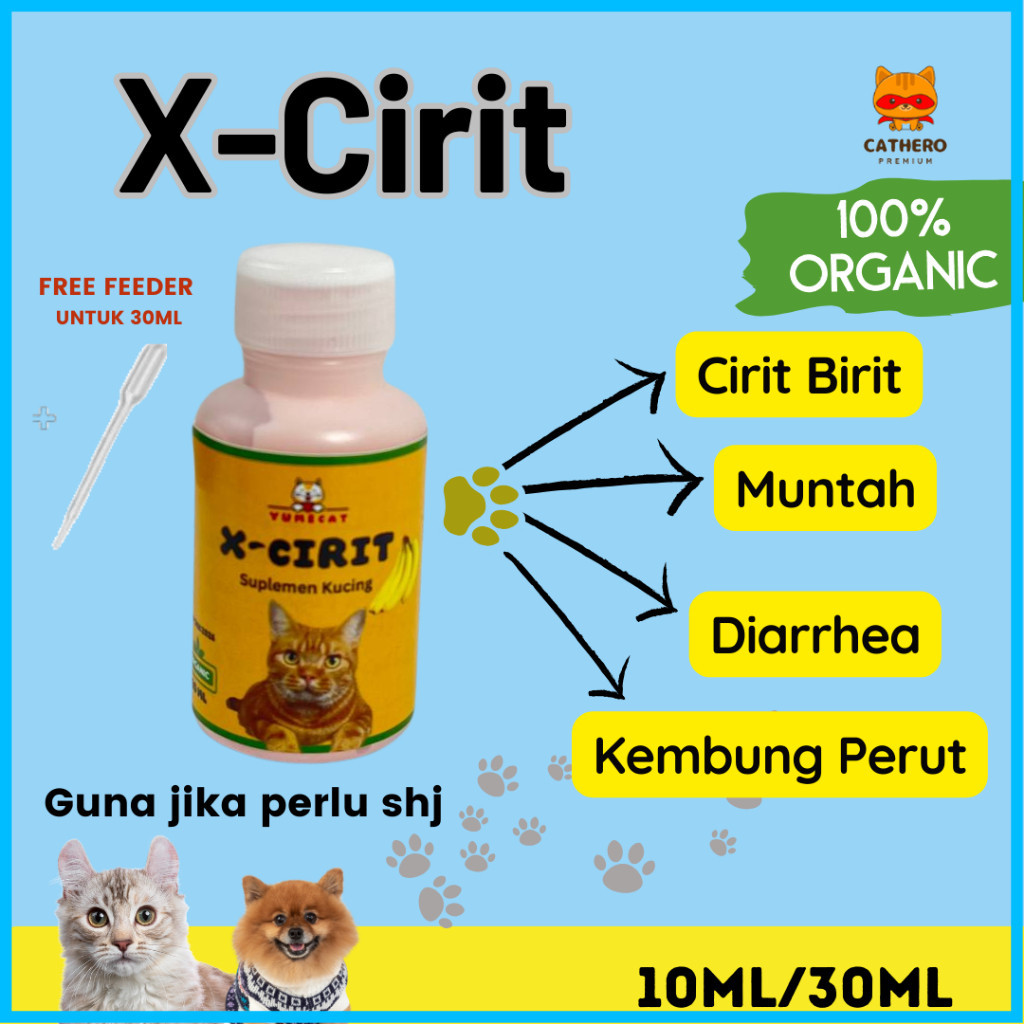 CATHERO Ubat Cirit Birit Kucing Arnab Sakit Perut Ubat Angin - 30ml ...