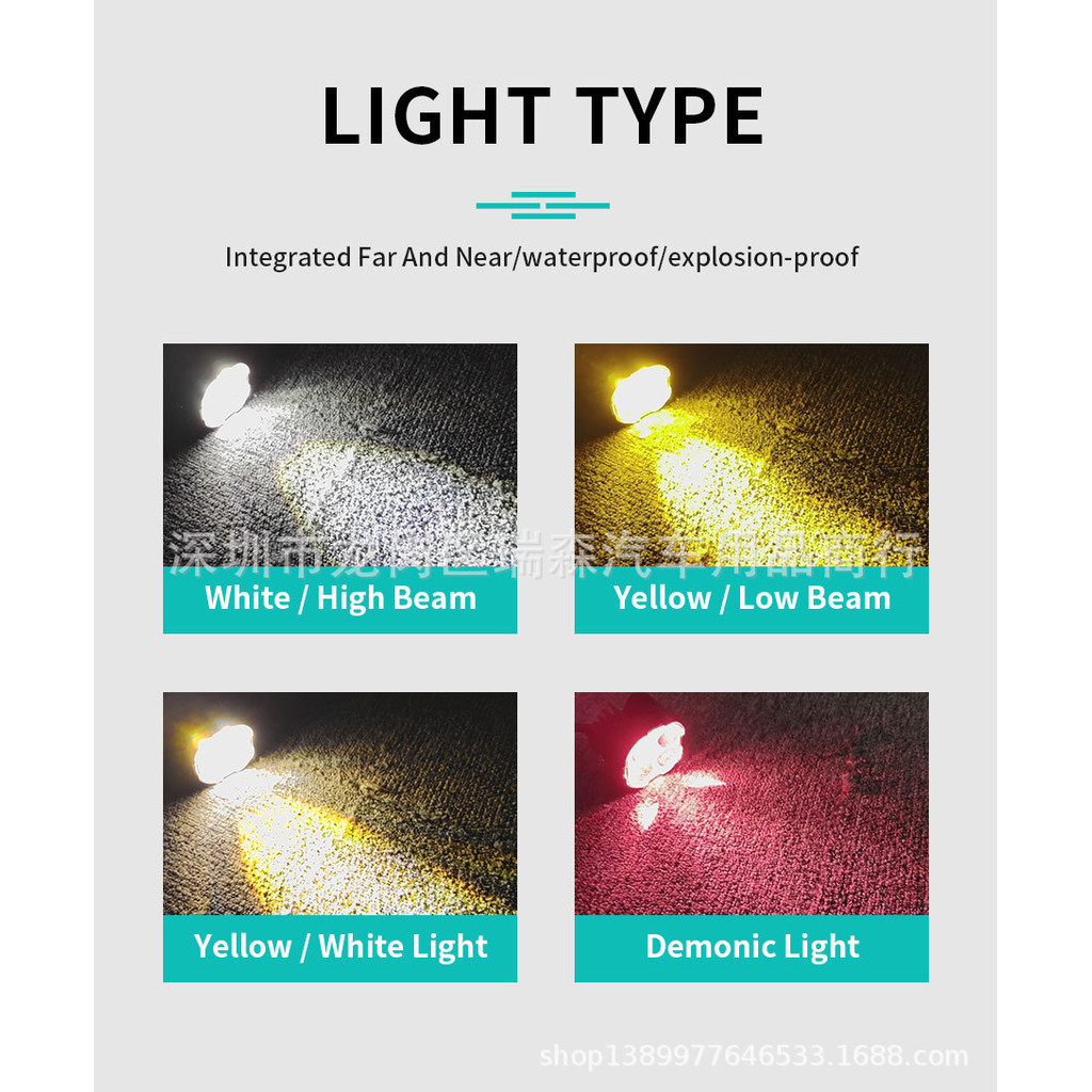 Cross-border Car LED Work Light Mini Four-Leaf Clover Three-Color ...