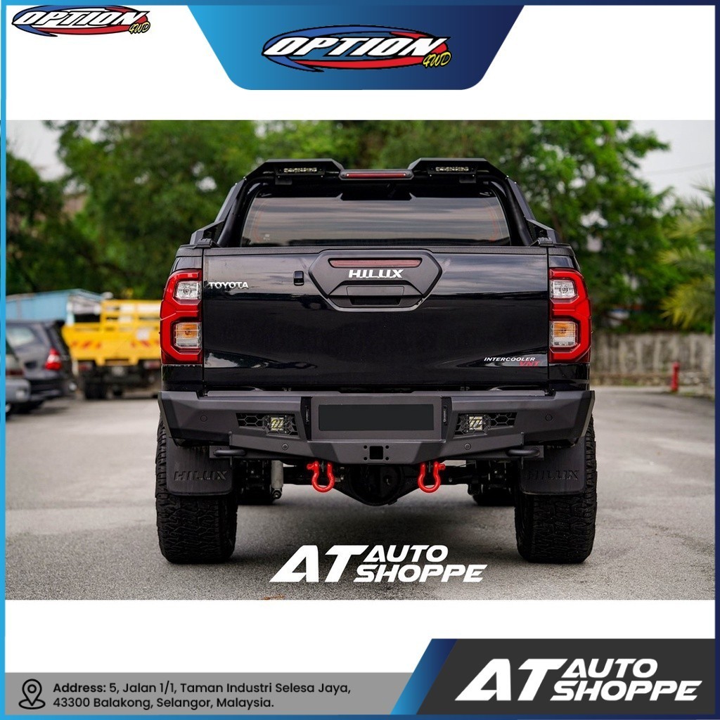 OPTION 4WD REAR BUMPER FIGHTER FOR TOYOTA HILUX REVO ROCCO ROGUE 2015 ...