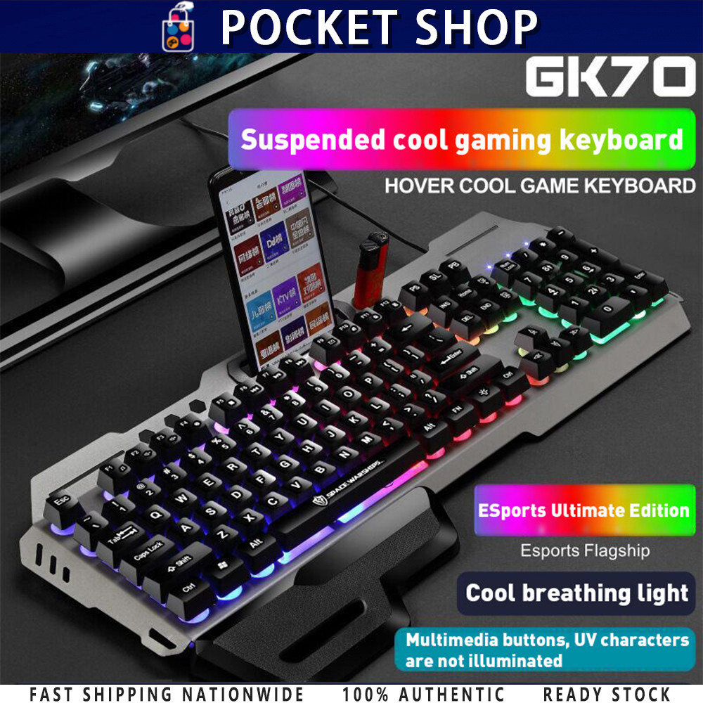 Papan Kekunci Permainan Mekanikal 104 Papan Kekunci Lampu Latar LED ...