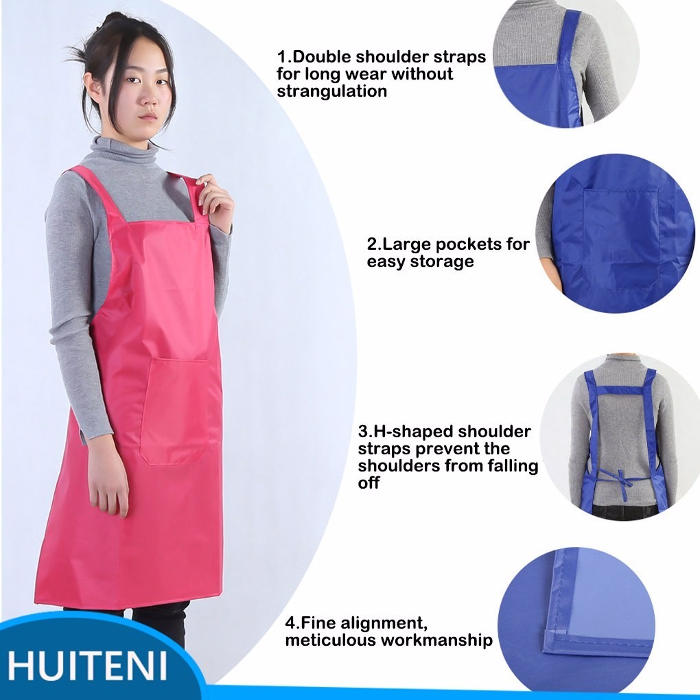 Apron Full Waterproof Sleeveless Adjustable Aprons Helper for Cooking ...