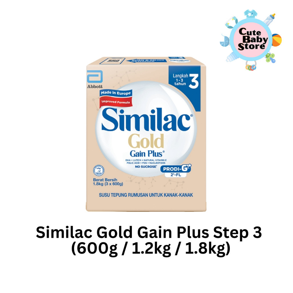 Similac Gain Plus Gold Step 3 (600g / 1.2kg / 1.8KG) | Shopee Malaysia
