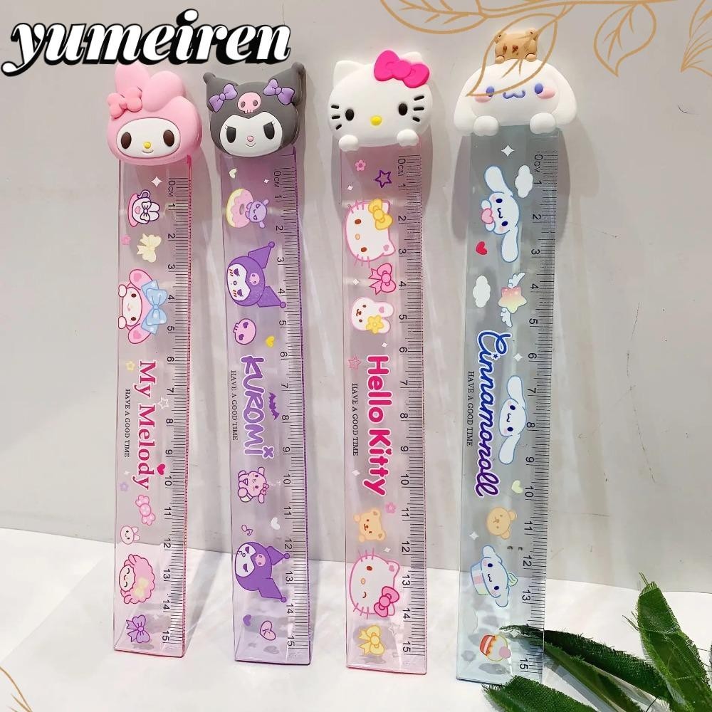 YUMEIREN Kuromi Ruler, Plastic Stationery Cinnamoroll Rulers, 15cm ...