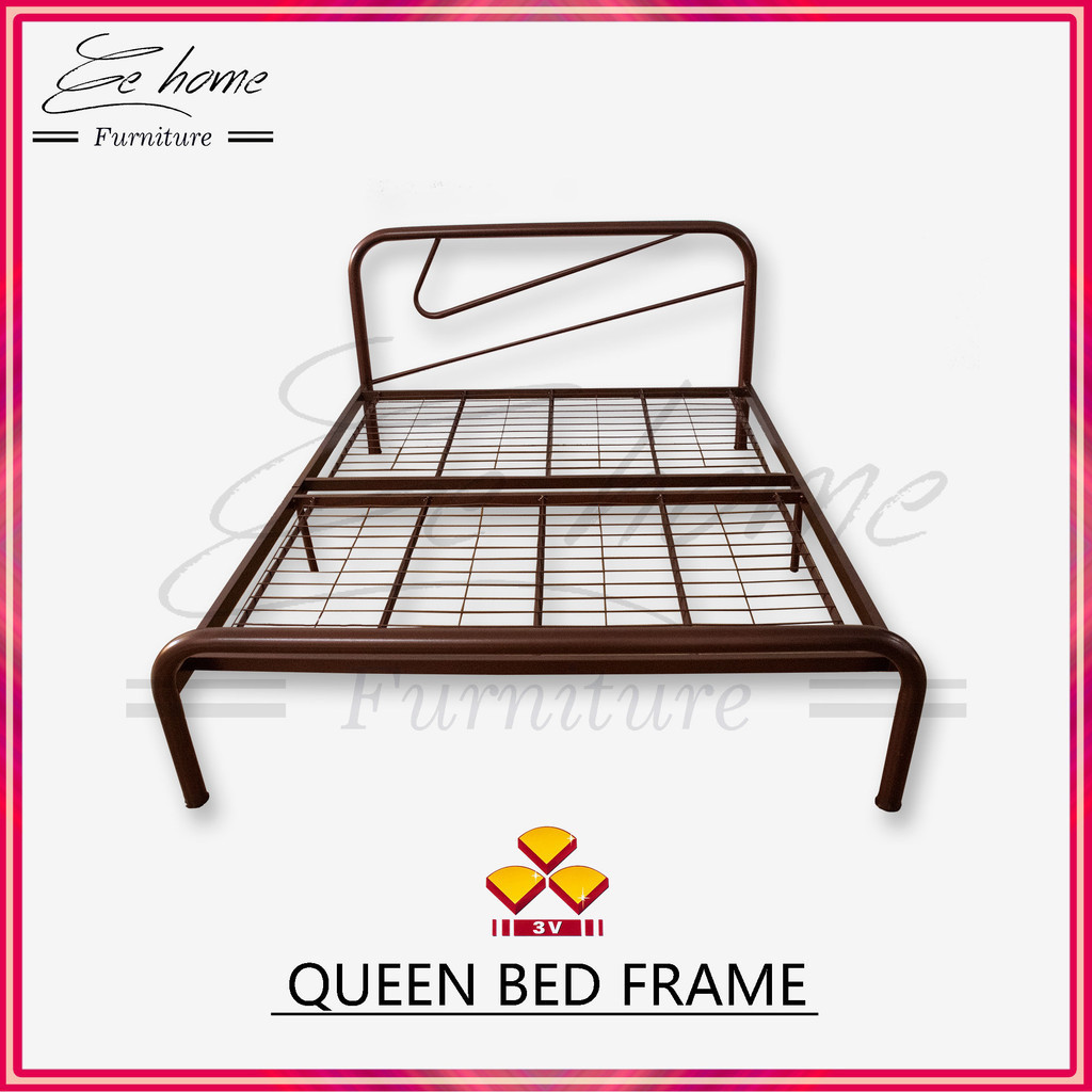 COMBO SET Queen Size Bed Frame With Queen Rebonded Foam Mattress Katil ...
