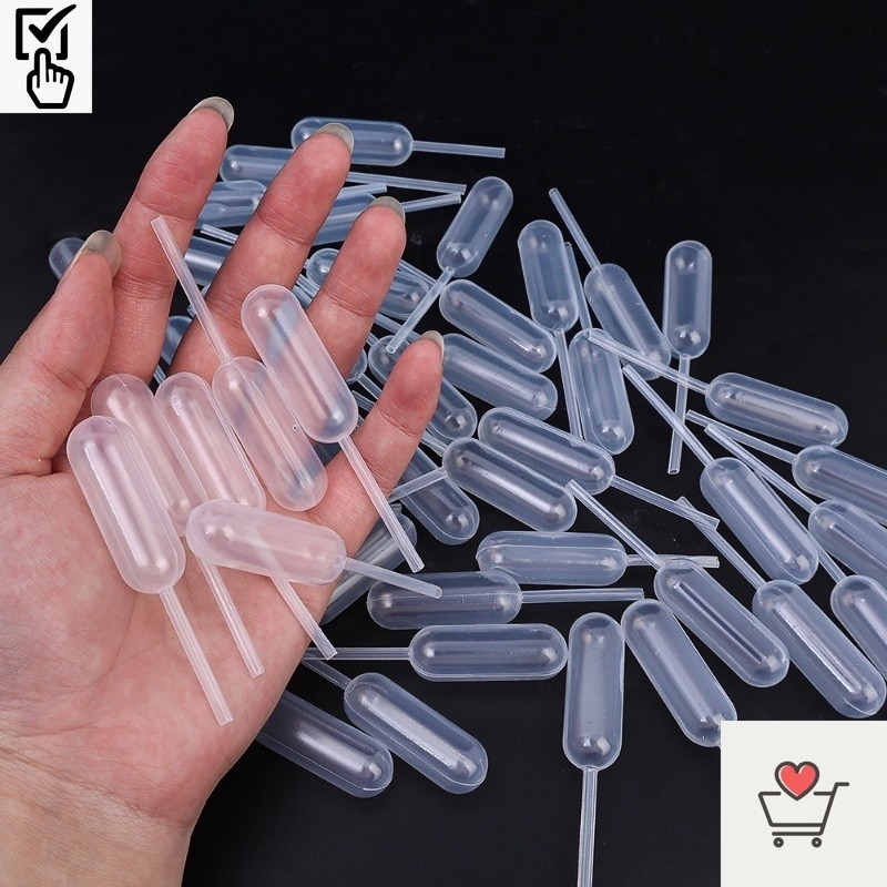 MBR 50Pcs/Pack 4ml Plastic Squeeze Transfer Pipettes Dropper Disposable ...