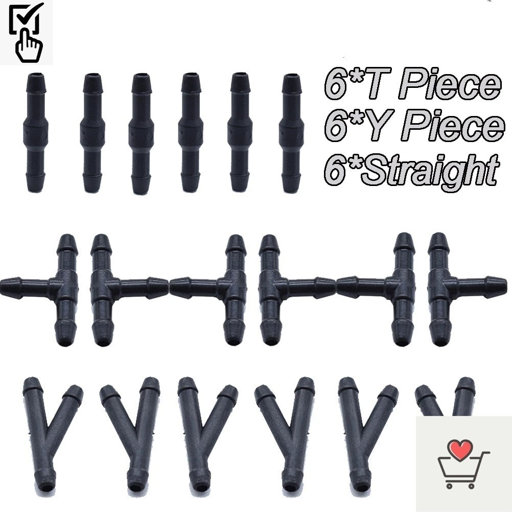 MBR Wiper Spray Pipe Joint Tube Hose Connector Air Pump Water Petrol ...