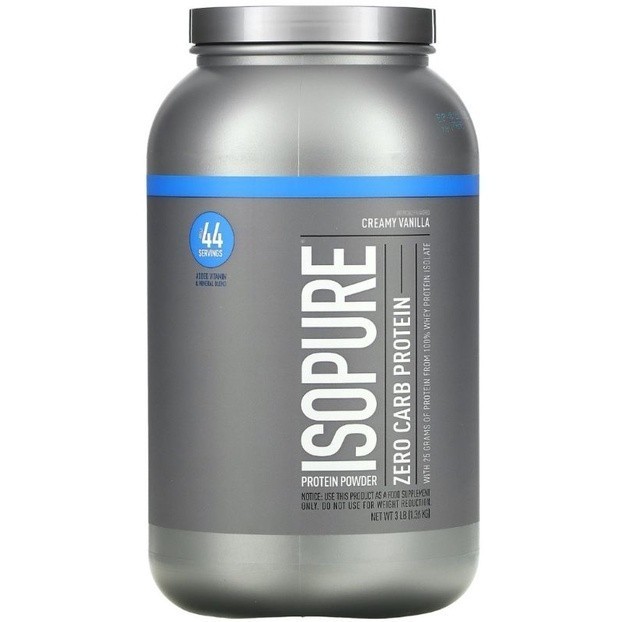 Isopure, Zero Carb Protein Powder (Creamy Vanilla/Strawberries & Cream/Cookies & Cream), 3 lb (1 ...
