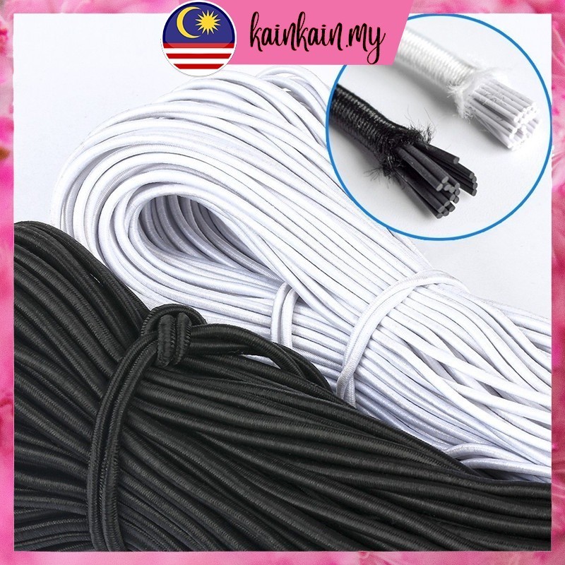 🌸Round Elastic Cord 2.5mm 3.0mm Tali Getah Bulat (70105) | Shopee Malaysia