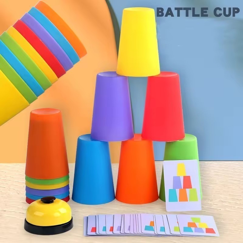 Children's Board Game Party Stacking Cup Board Game Children Puzzle ...