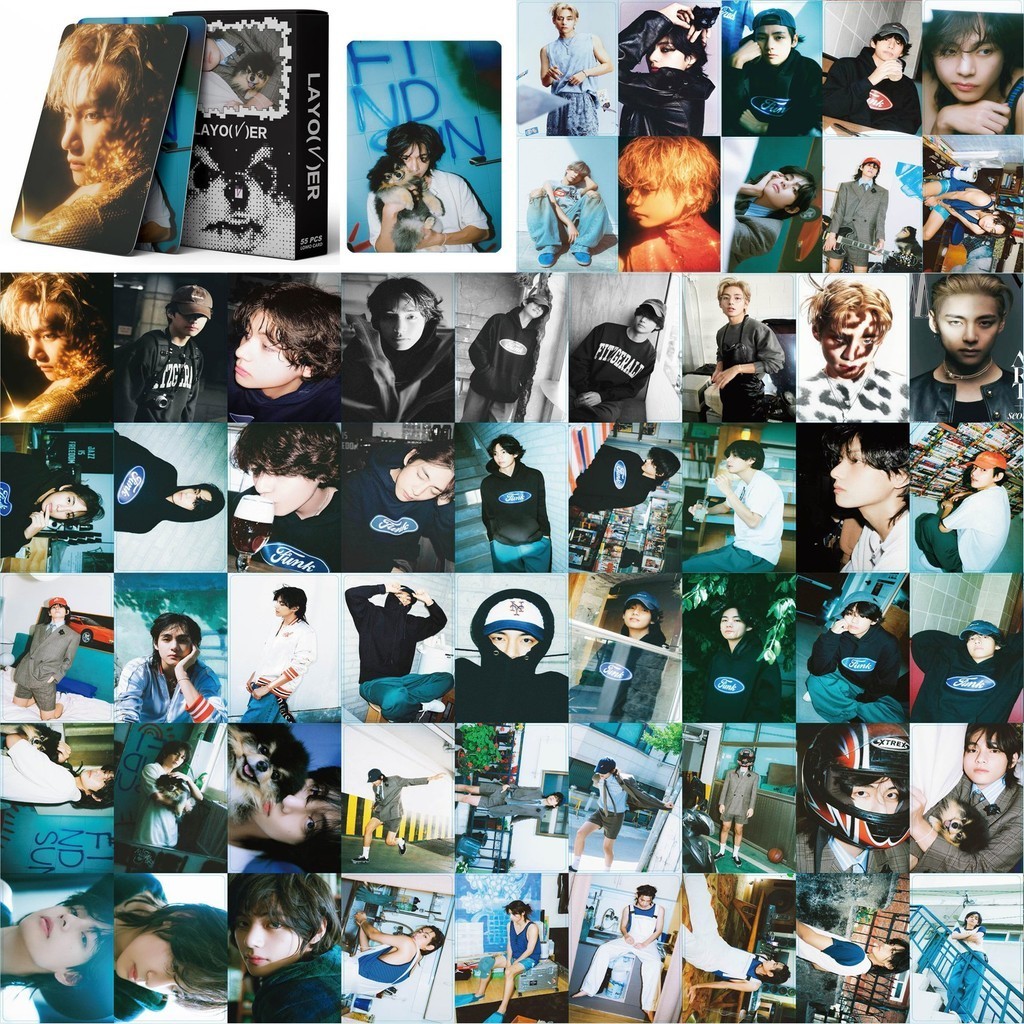 Jurego de tarjetas de álbum "LAYOVER" LOMO Card, Kim Tae Hyung V, onda ...