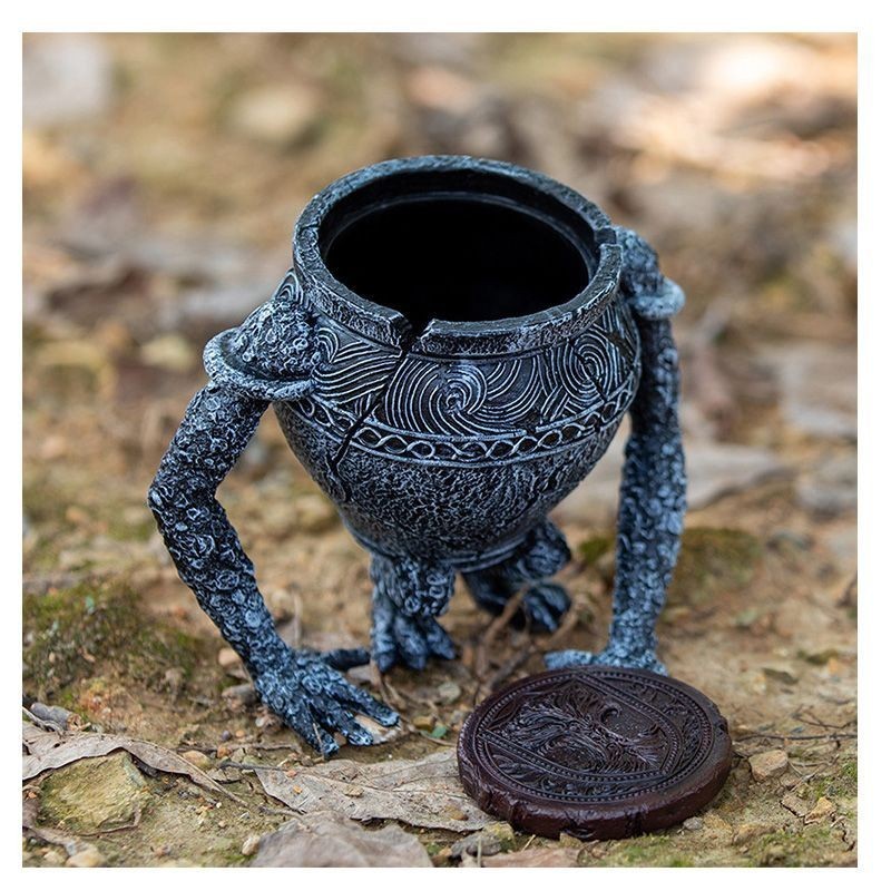 Vintage Elden Ring Pot Warrior Pot Boy Action Figure Flowerpot Model ...