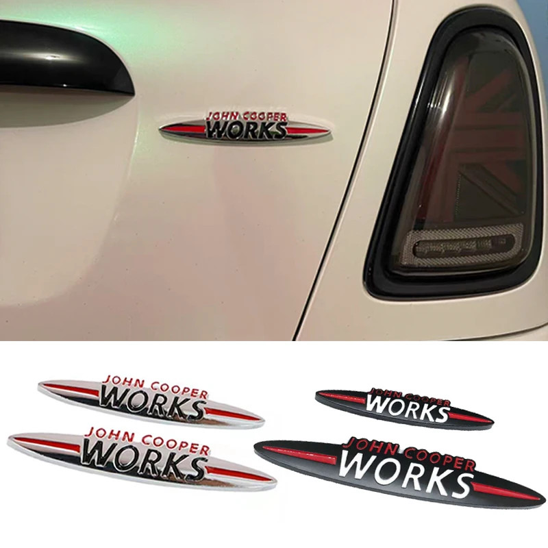 Car John Cooper Works Emblem Stickers Grille Badge For Mini Cooper JCW ...