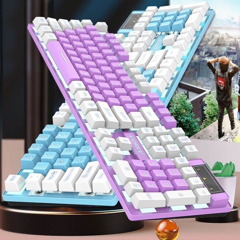 Luminous wired keyboard multi-function desktop Tabletop Light-emitting ...