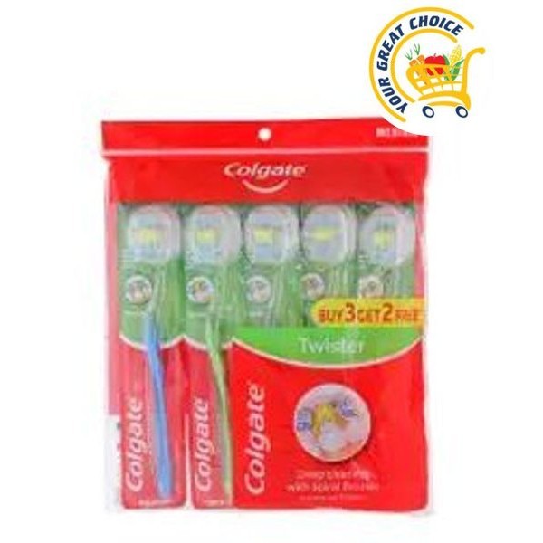 Colgate Twister Toothbrush Medium (5’s) | Shopee Malaysia