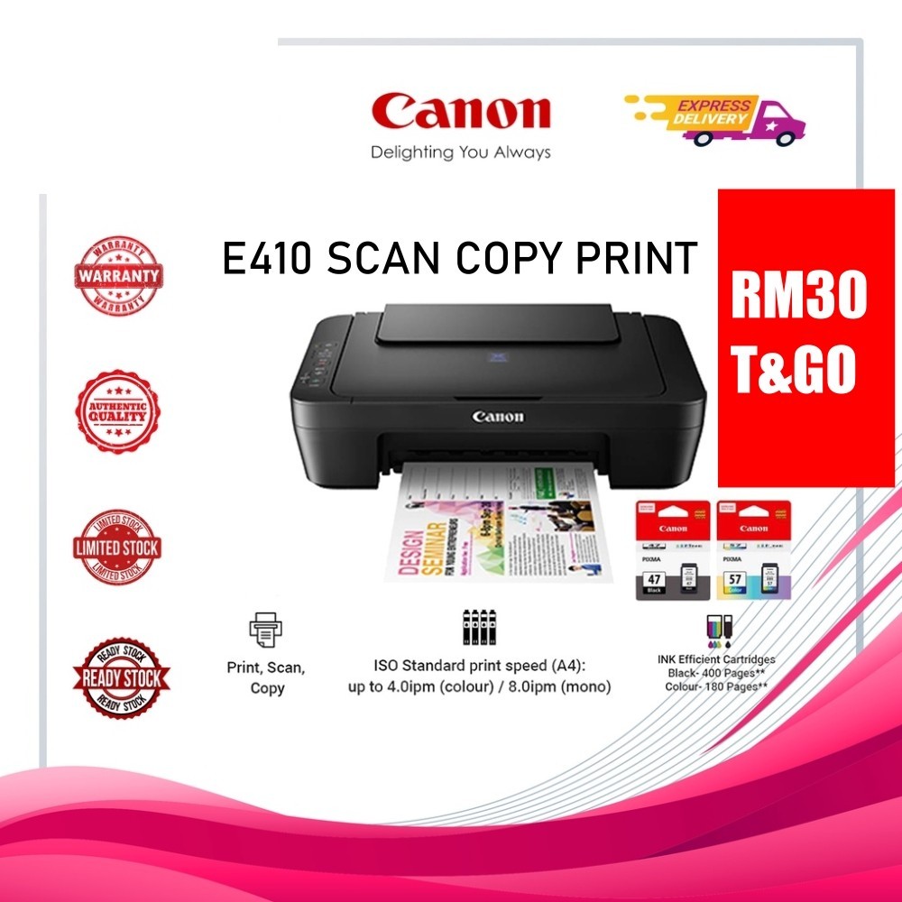CANON E470 E410 E4270 E510 MG2577S MG3070S TS3470 ALL IN ONE INJET ...