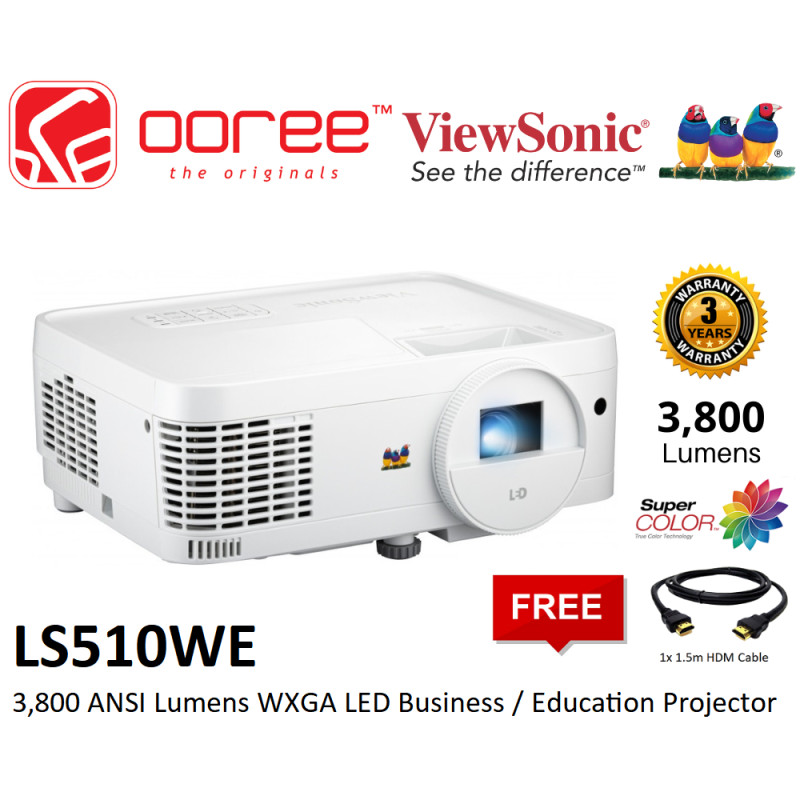 VIEWSONIC LS510WE 3,800 ANSI LUMENS WXGA (1280X800) LED BUSINESS ...