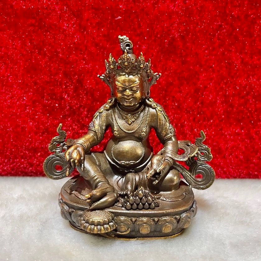 Brass Tibetan Buddhism Yellow God of Wealth Buddha statue or Brass ...
