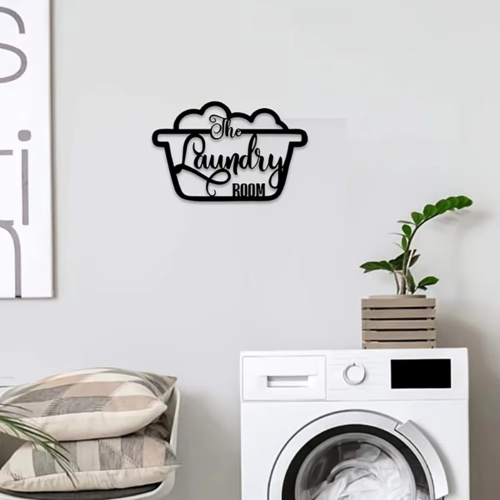 1pc Rustic Cute Laundry Room Decor Sign - Vintage Metal Wall Art for ...