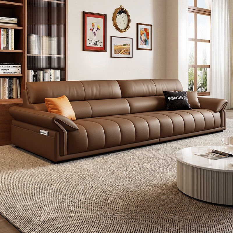 Kubi Proud Minimalist Leather Sofa Living Room Simple Modern Household ...