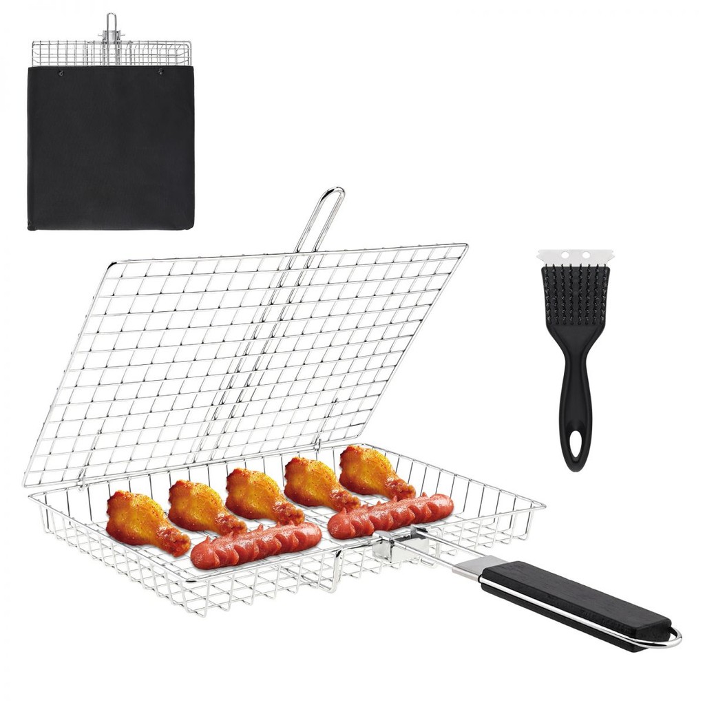 Carbon Steel Multifunctional Fish Grill Basket for Outdoor Grill ...