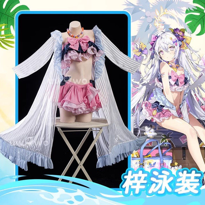 Blue Archives Ba cosplay Azusa Swimsuit Costume Women Shuizusa蔚蓝档案ba cosplay 梓 泳装 cos 服装女 水梓蔚蓝档案 ...