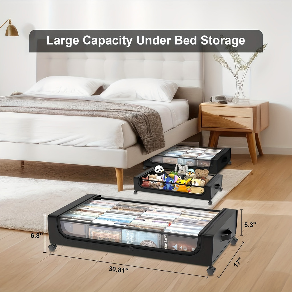 Under-wheeled Bed Locker, Under-Lid Bed Storage Container-Dormitory ...