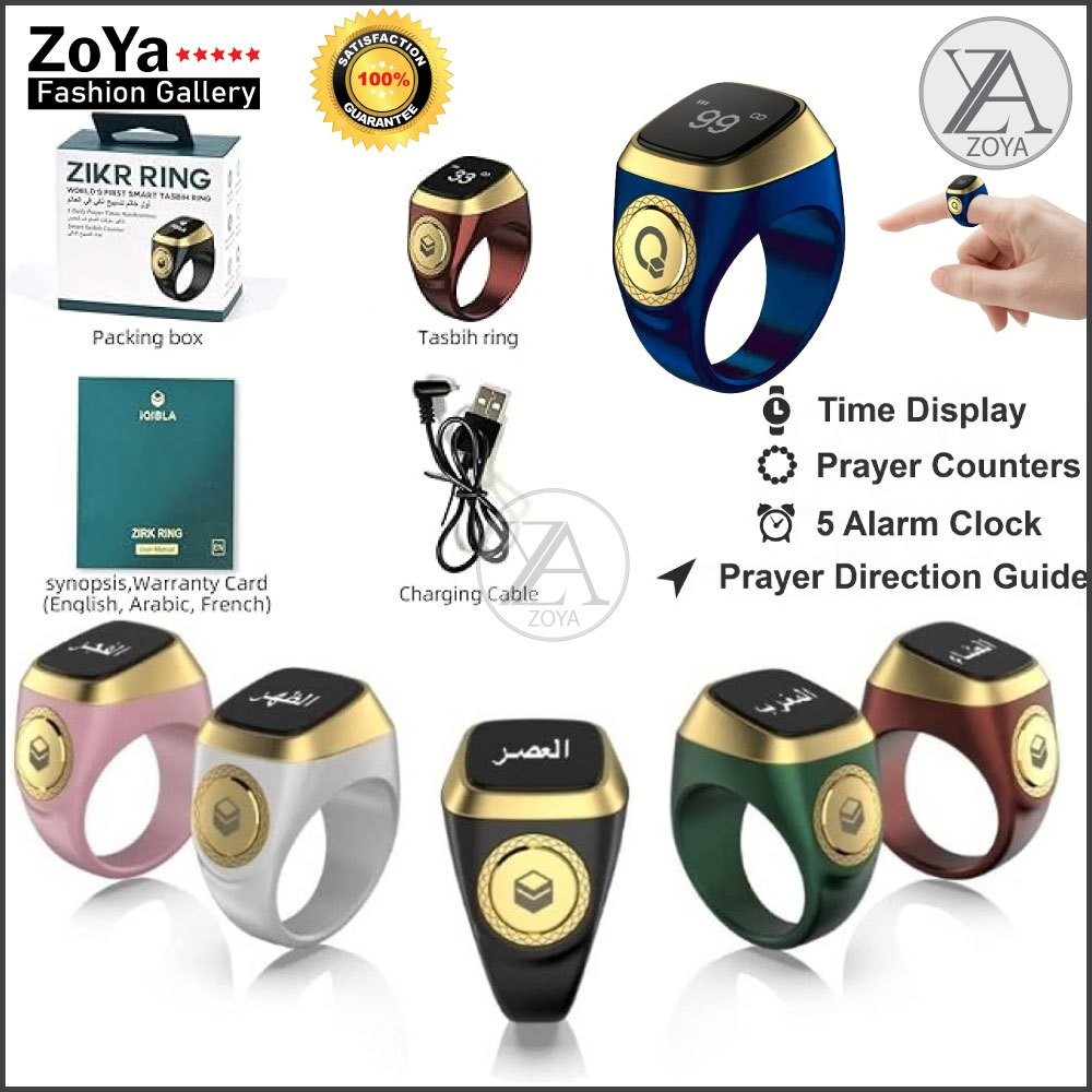 Smart Ring Counter Smart Tasbih Zikr Ring Muslim Islamic Prayer Smart ...