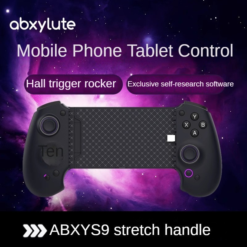 Abxylute S9 Full-Size Stretchable Hall Effect Mobile Gamepad for Android & IOS Type-C ...
