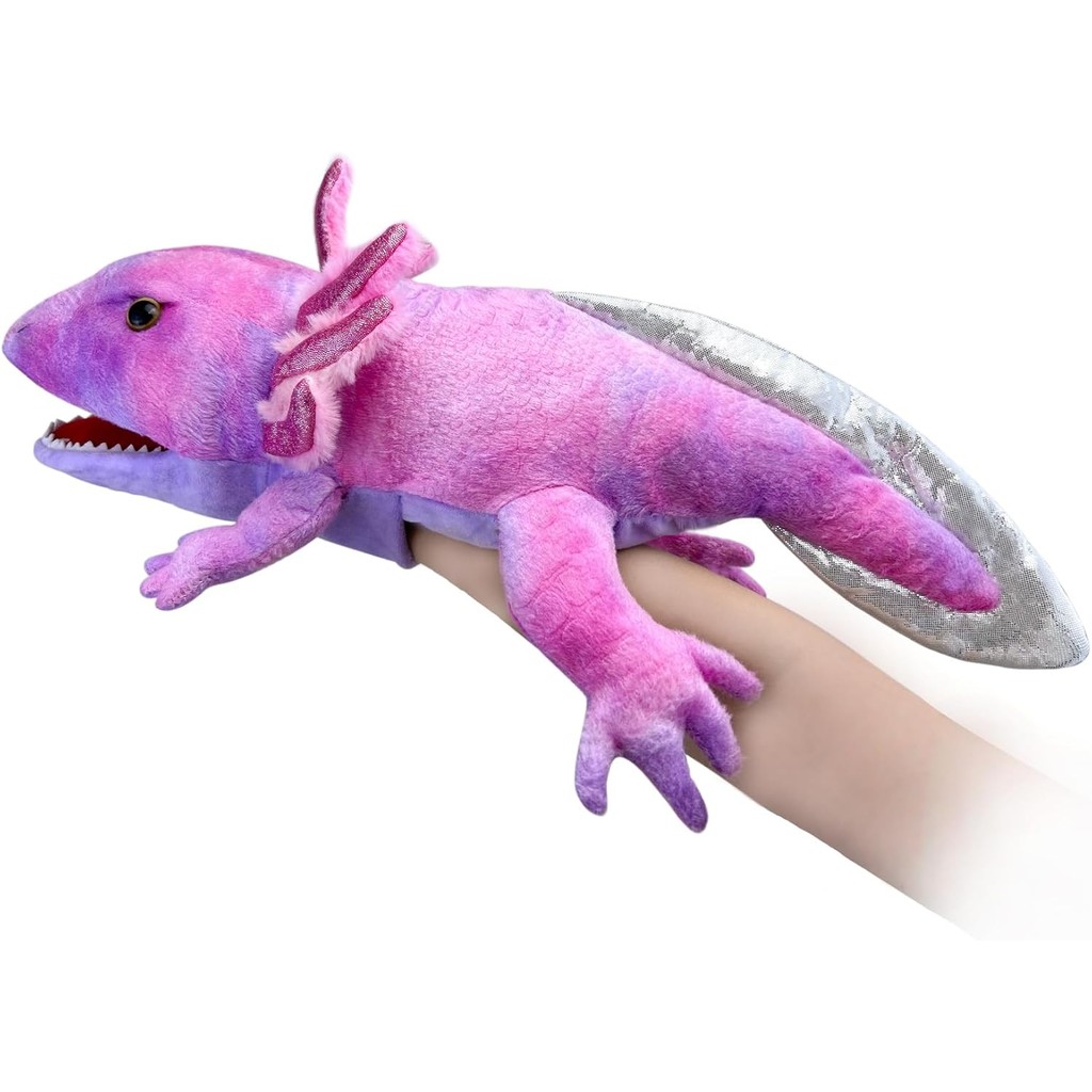 Puppet Hand Puppet Axolotl Plush Puppet, Soft Stuffed Animal Role ...