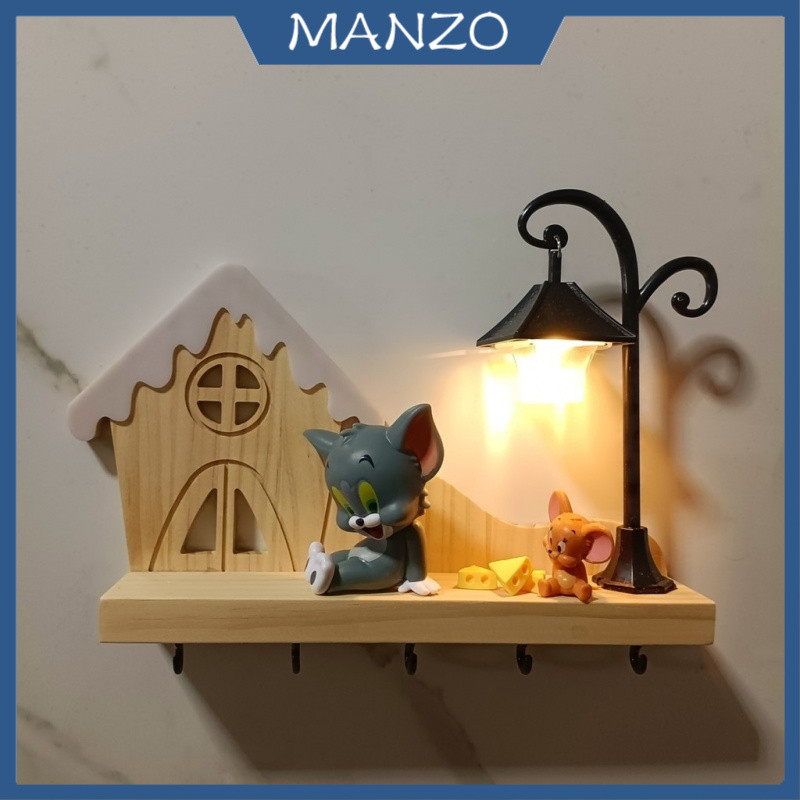 Multifunction Wooden Key Holder Wall Decor No Drilling Key Hook For ...