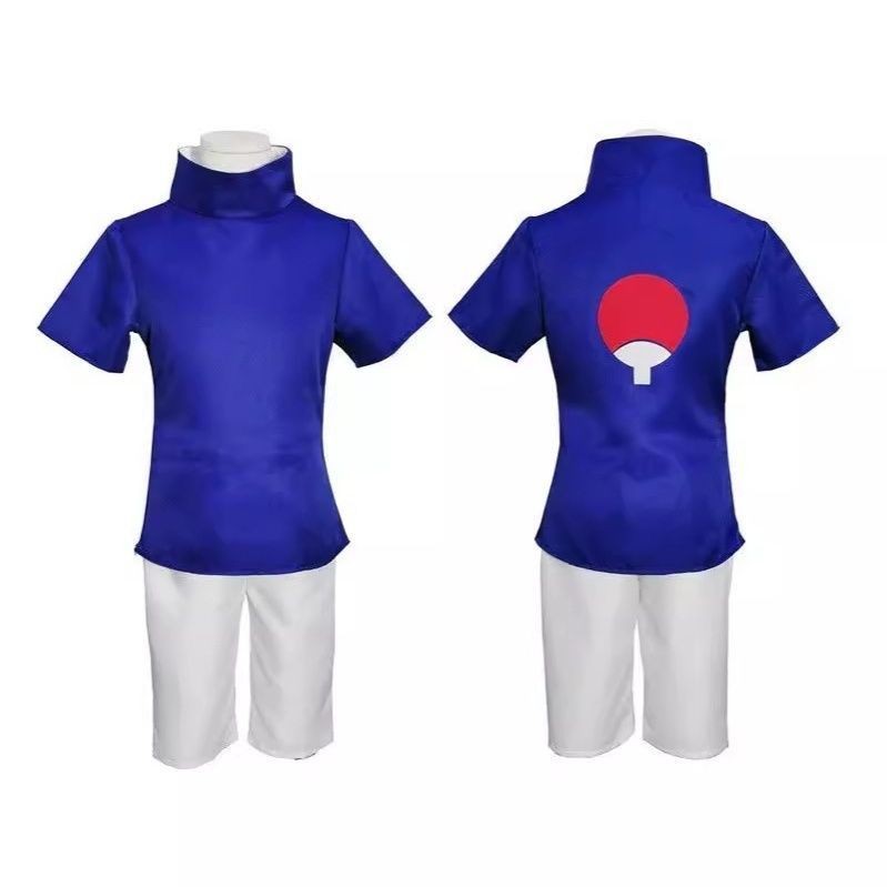 Naruto Sasuke Uchiha Cos Costume Generation Cosplay Junior Suit Clothes ...