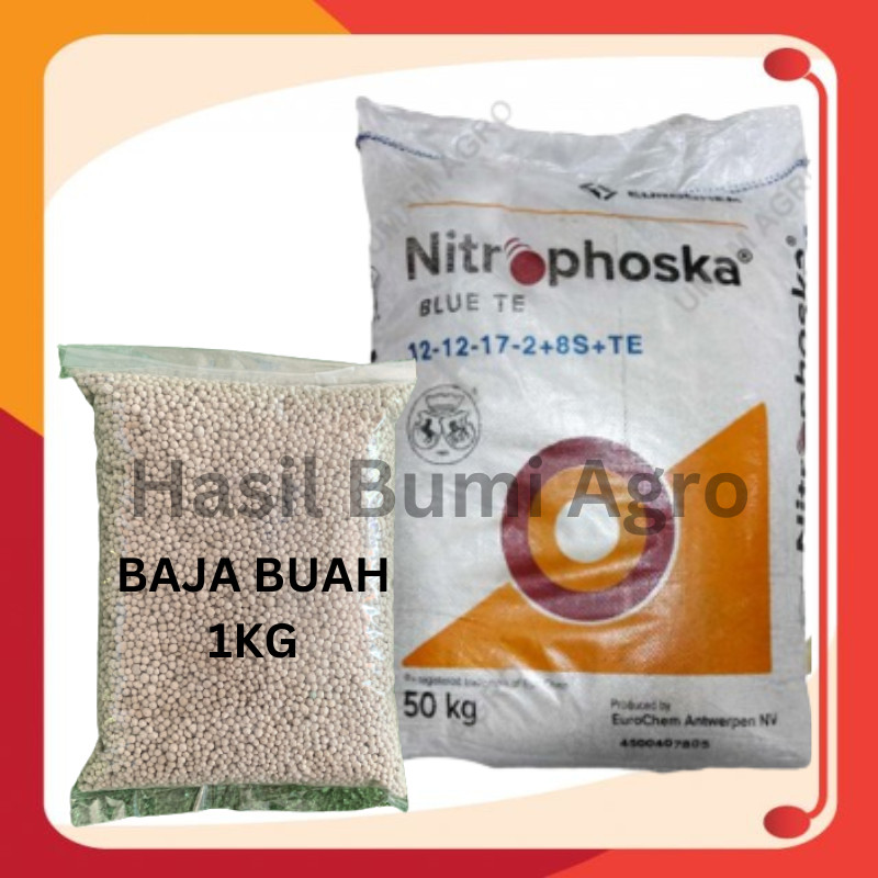 1KG Baja Subur Baja Bunga NPK Nitrophoska 12-12-17-2+8S+TE Singa Kuda ...