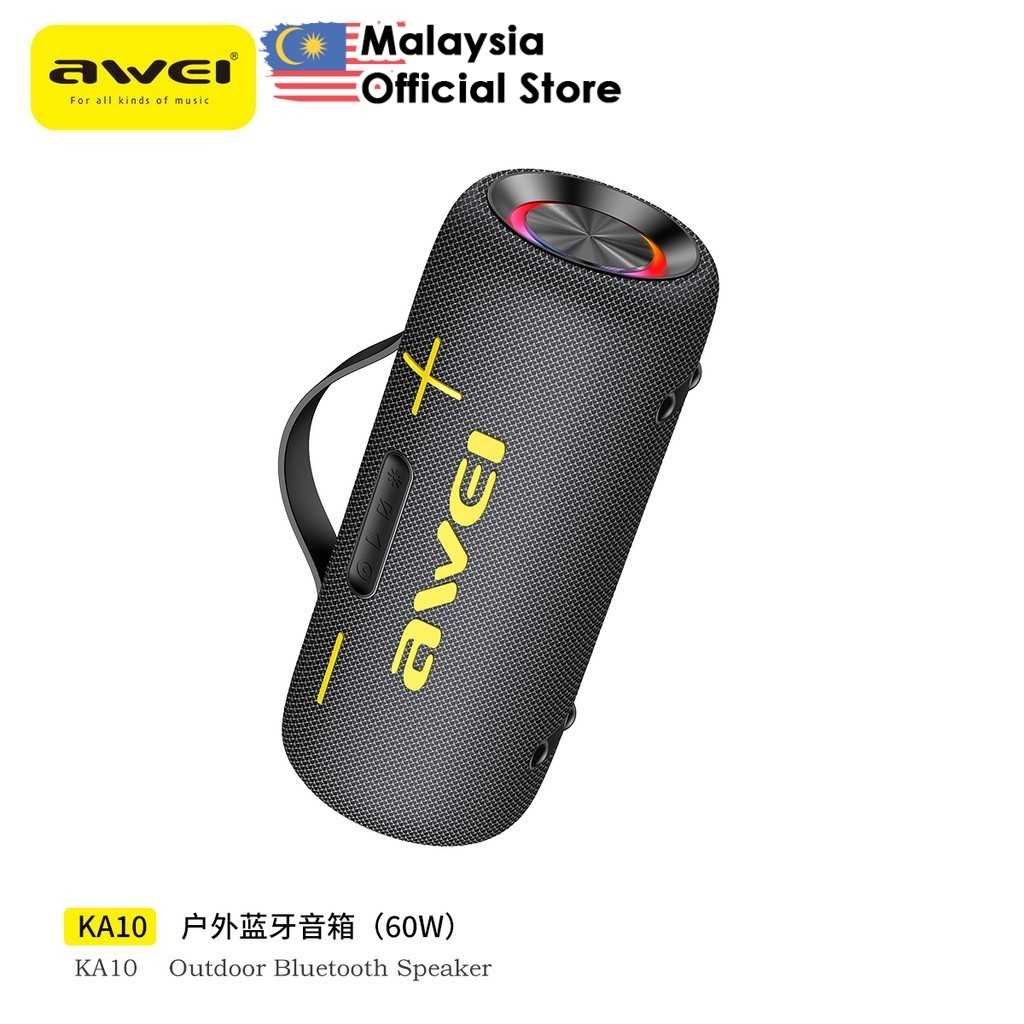 Awei KA10 Wireless Speaker HiFi Surround Stereo Sound RGB Light ...