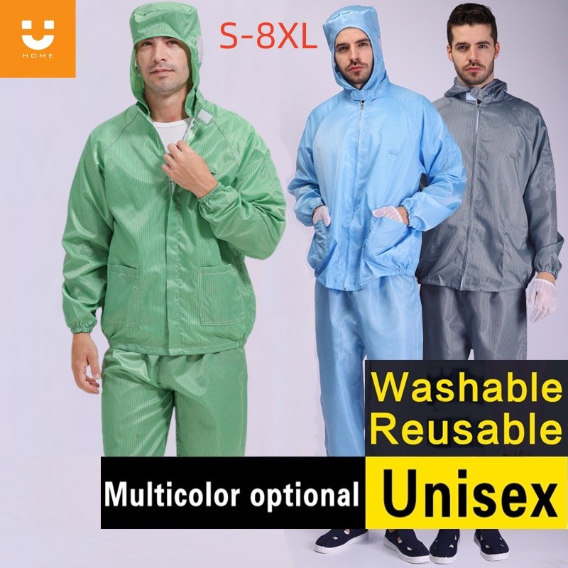 【Uhome】2 in 1 PPE Protective Suit Washable Anti-static Coverall ...