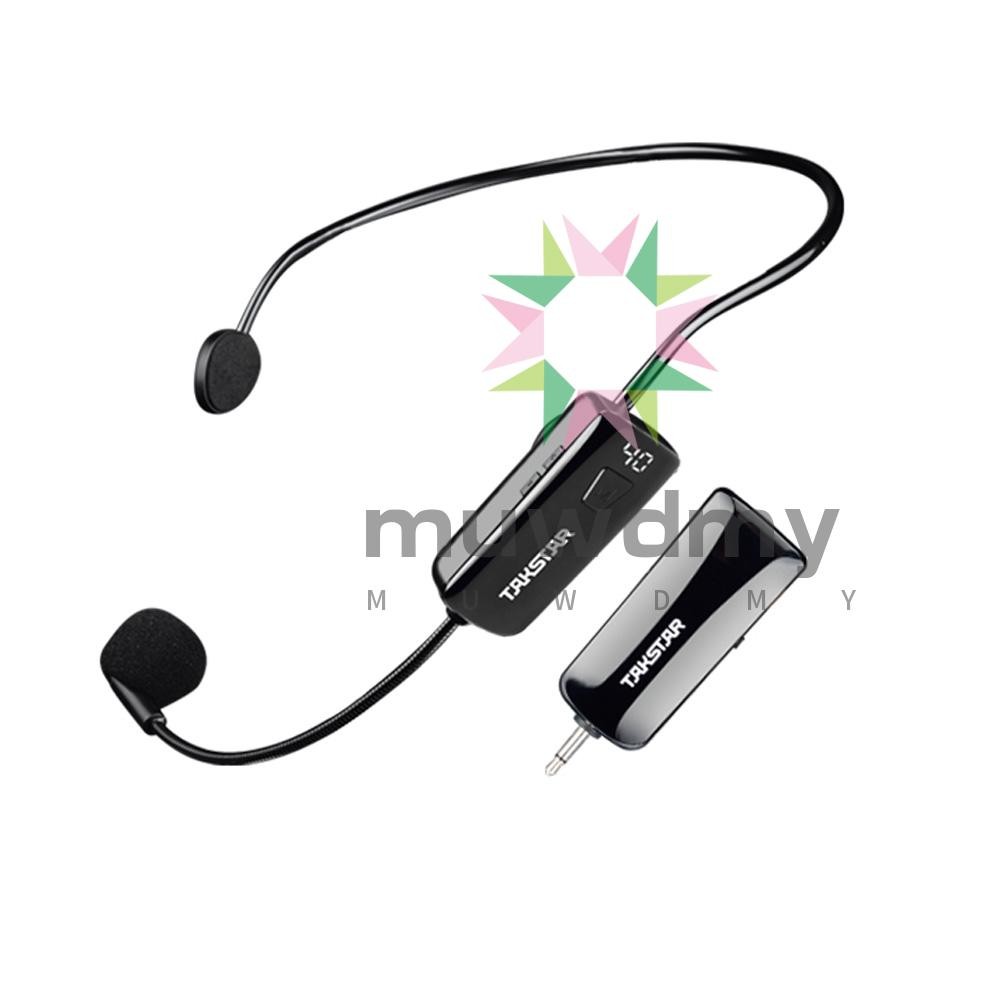 TAKSTAR HM-200W Wireless Headworn Microphone with Display Screen Rechargeable UHF Headset ...