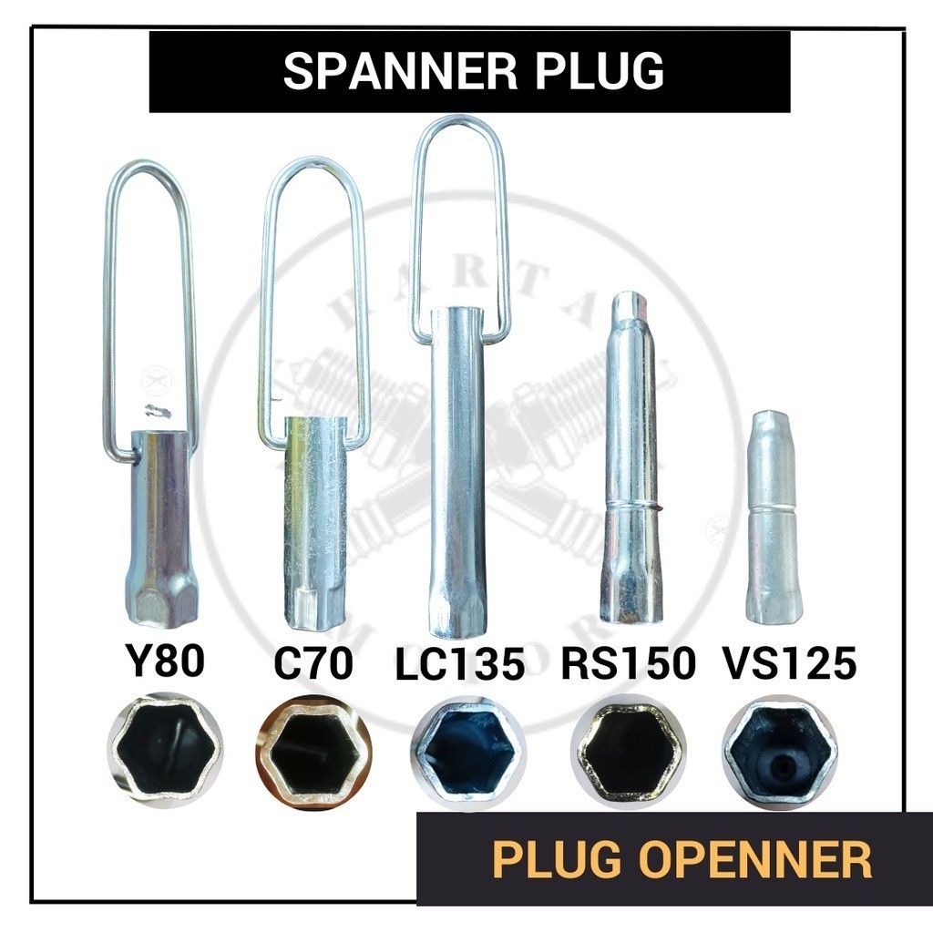 PLUG SPANNER SPANNAR SPARK PLUG BOX- Y80 LC135 RS150 VS125 C70 EX5 ...
