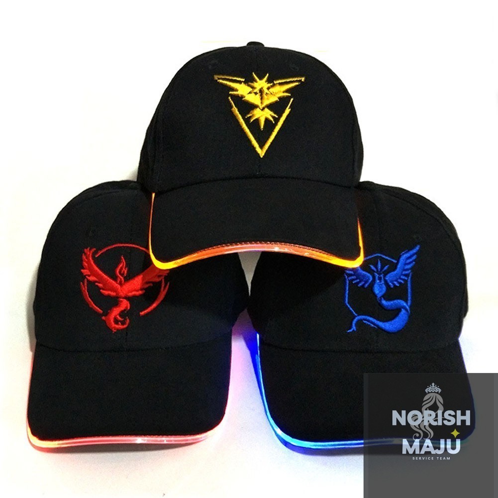 FQlifeStyleTools Chic LED Light Pokemon Go Cap Hat Team Valor Team ...