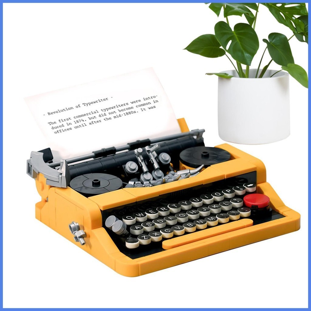 Typewriter Toy Building Block Vintage Typewriter Building Set Composed ...