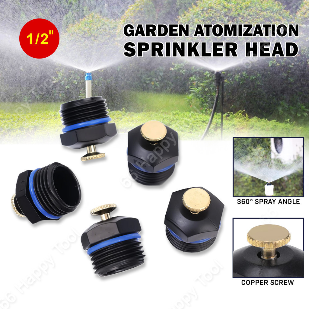 (10pcs/30pcs) 1/2inch Threaded Atomization Sprinkler Head Garden Misting Nozzle Irrigation Spray ...