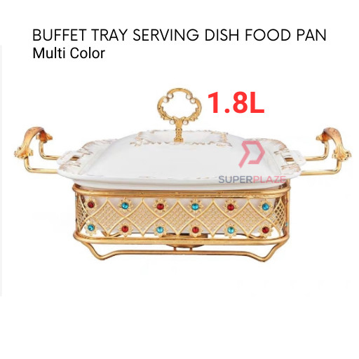 1.8 Liters Multi Color Buffet Tray Serving Dish Food Pan Berkas Lauk ...